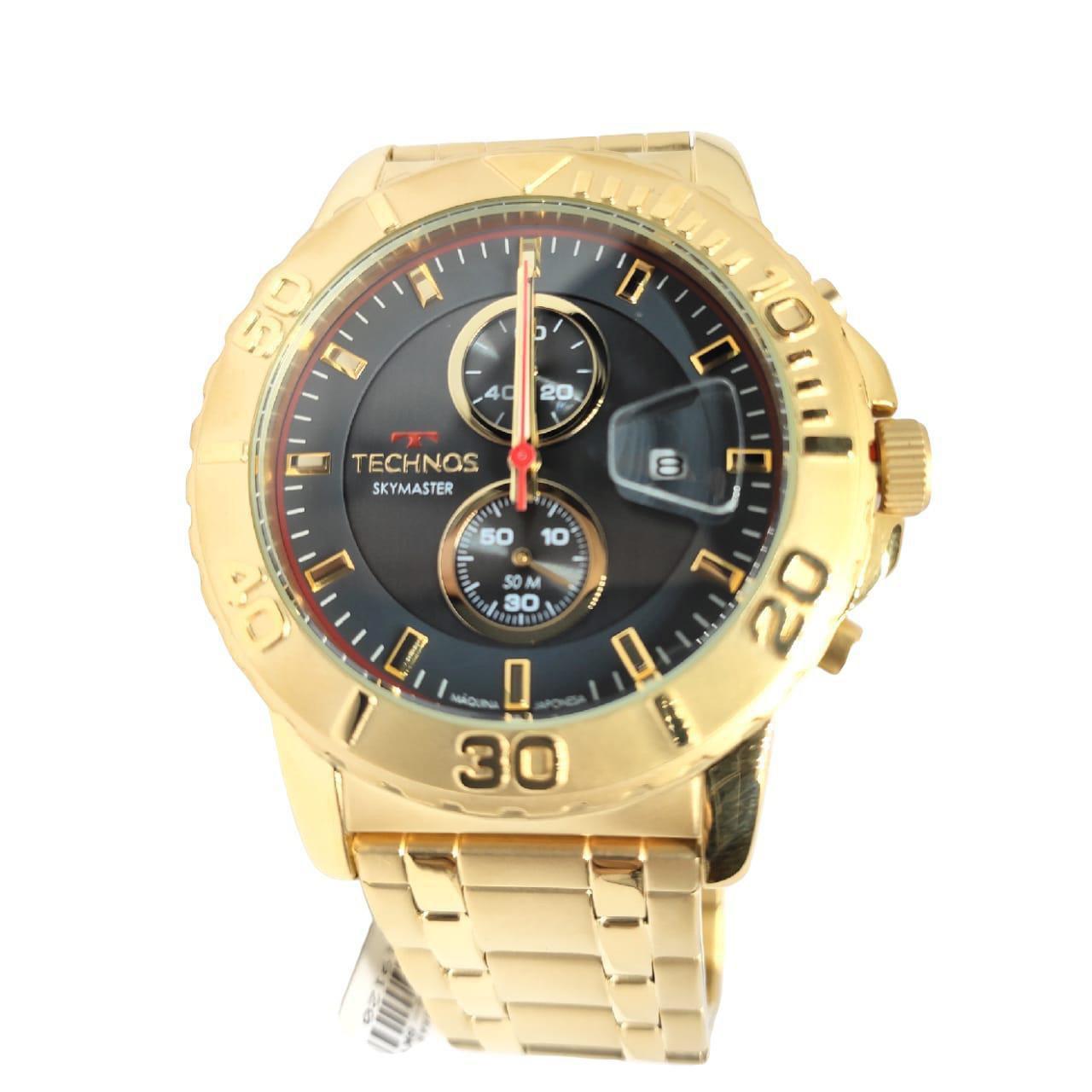 Relógio Technos Skymaster Masculino Dourado Os11Ed/4P - Geral - Relógio ...