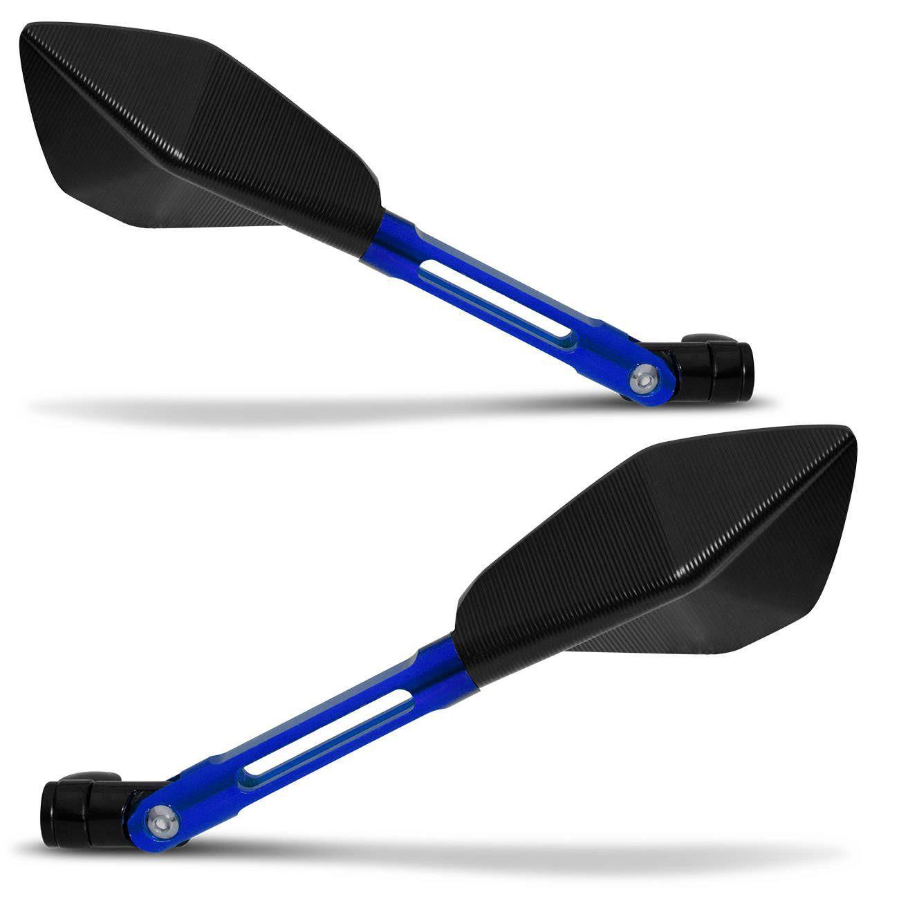 Retrovisor Moto Esportivo Similar Rizoma Tomok Azul Todo Aluminio Com
