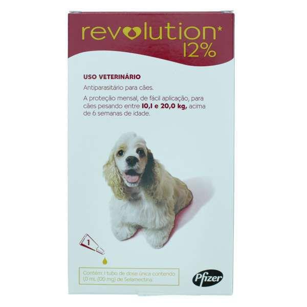 Revolution Zoetis 12% 1ml para Cães 10,1Kg a 20kg - 1 bisnaga - Zoetis ...