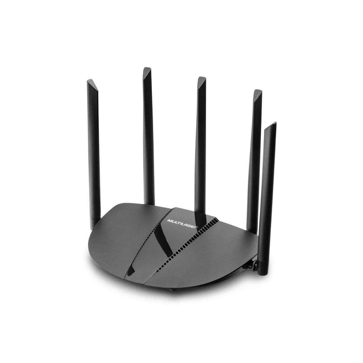 Roteador Multilaser Gigabit AC1200, 1200MBPs, 5 Antenas - Roteador ...