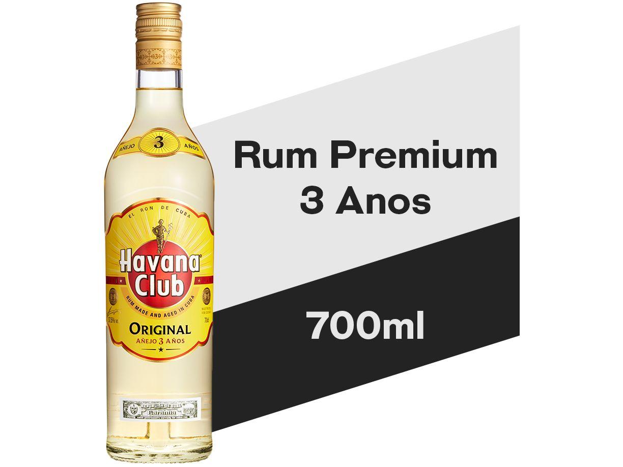Rum Havana Club Branco Premium 3 anos 700ml Original