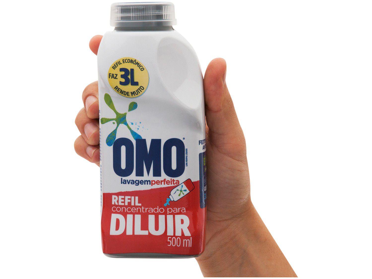 Sabão Líquido Concentrado Omo Lavagem Perfeita - Refil 500ml - Sabão ...