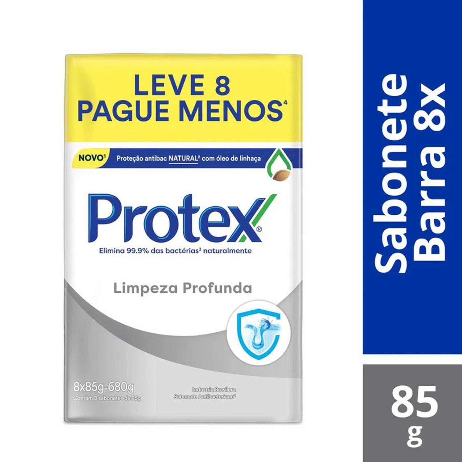 Sabonete em Barra Limpeza Profunda Original Protex Pack com 8 Unidades 85g Cada Leve 8 Pague 6 ...