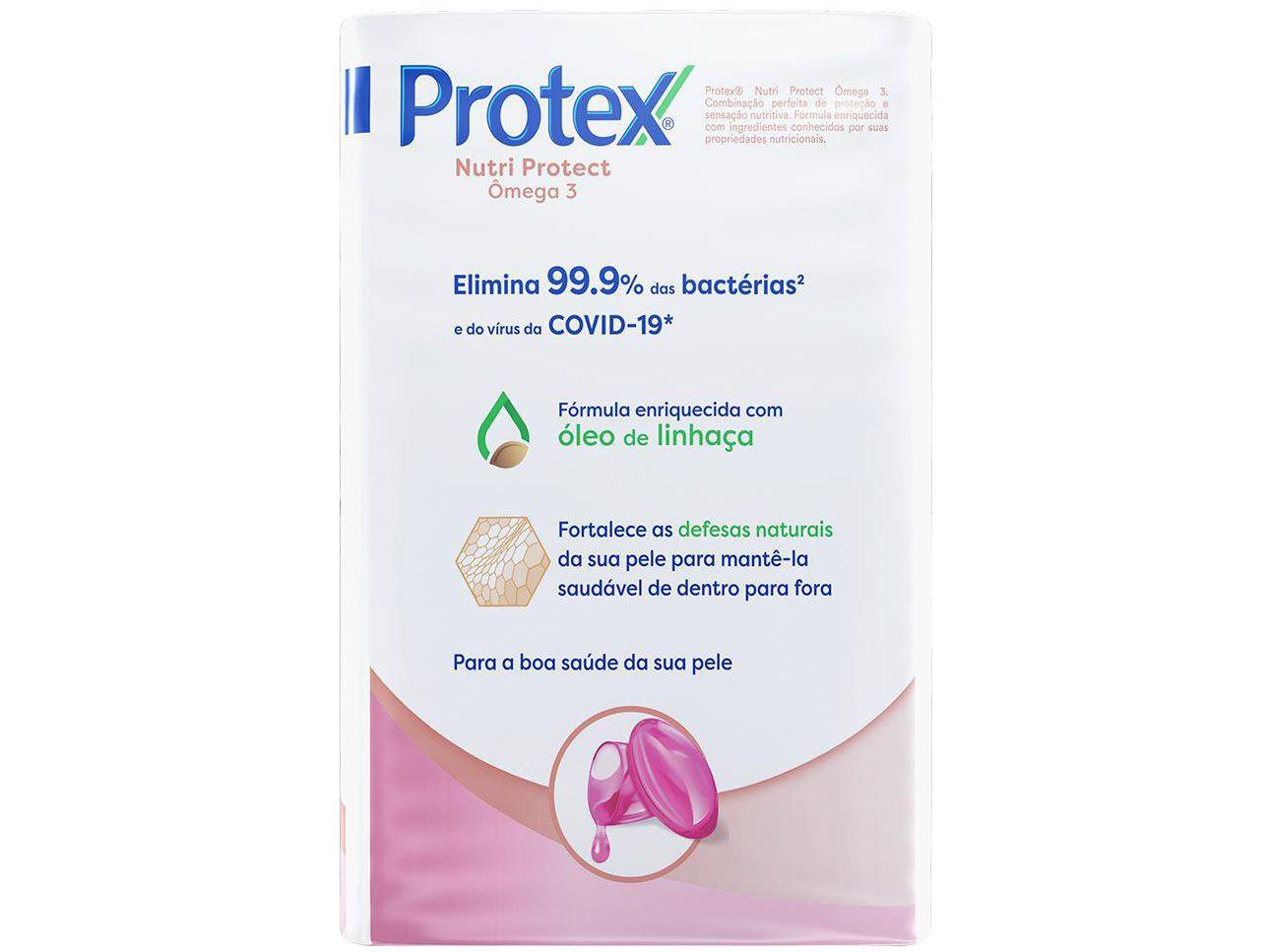 Sabonete em Barra para o Corpo e Rosto Protex Nutri Protect Ômega 3 85g 8 Unidades - 680g