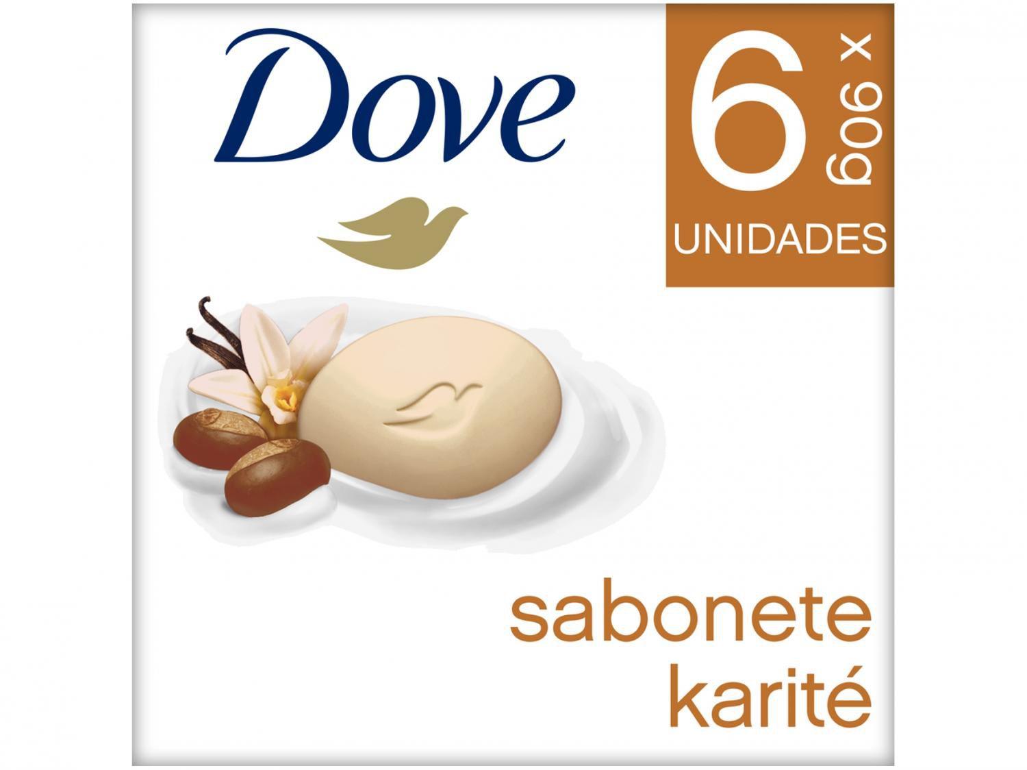 Sabonete Neutro Dove Delicious Care Karité e Baunilha 90g 6 Unidades