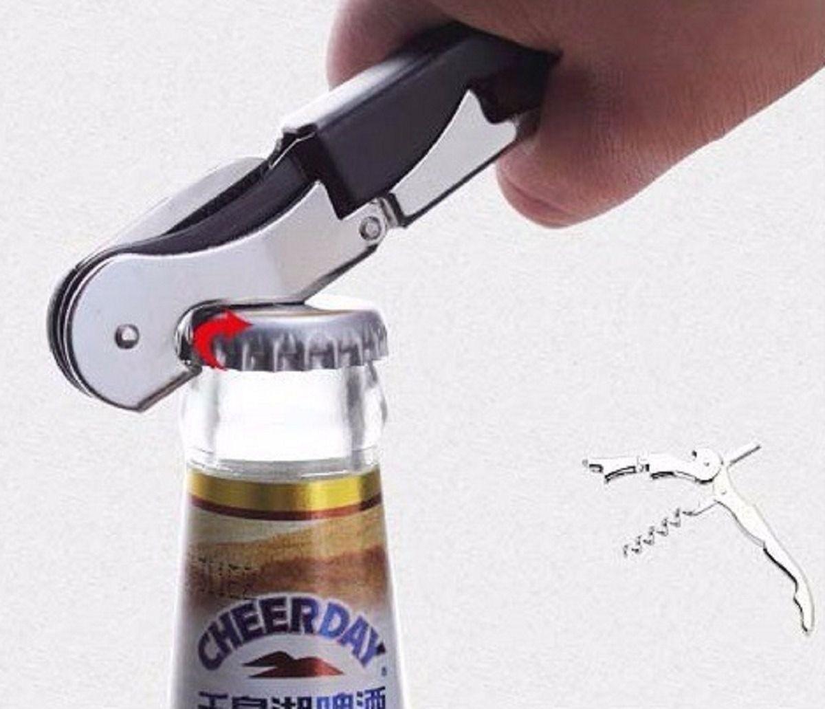 Saca Rolha Abridor De Vinho Profissional 2 Estágios Aço Inox - Home ...