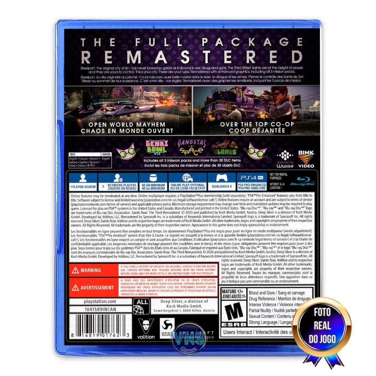 Saints row the third remastered ps4 store