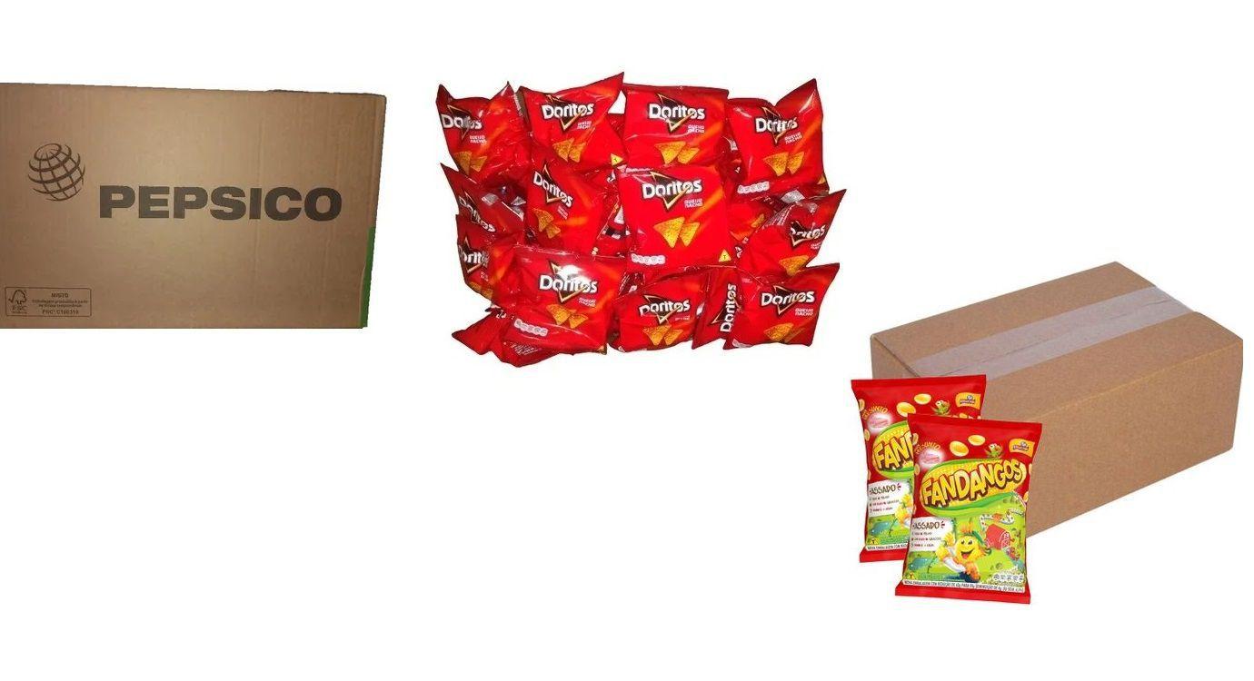 Salgadinhos Elma Chips Doritos + fandangos presunto Caixa C/ 30un total - Fandangos - Magazine Luiza