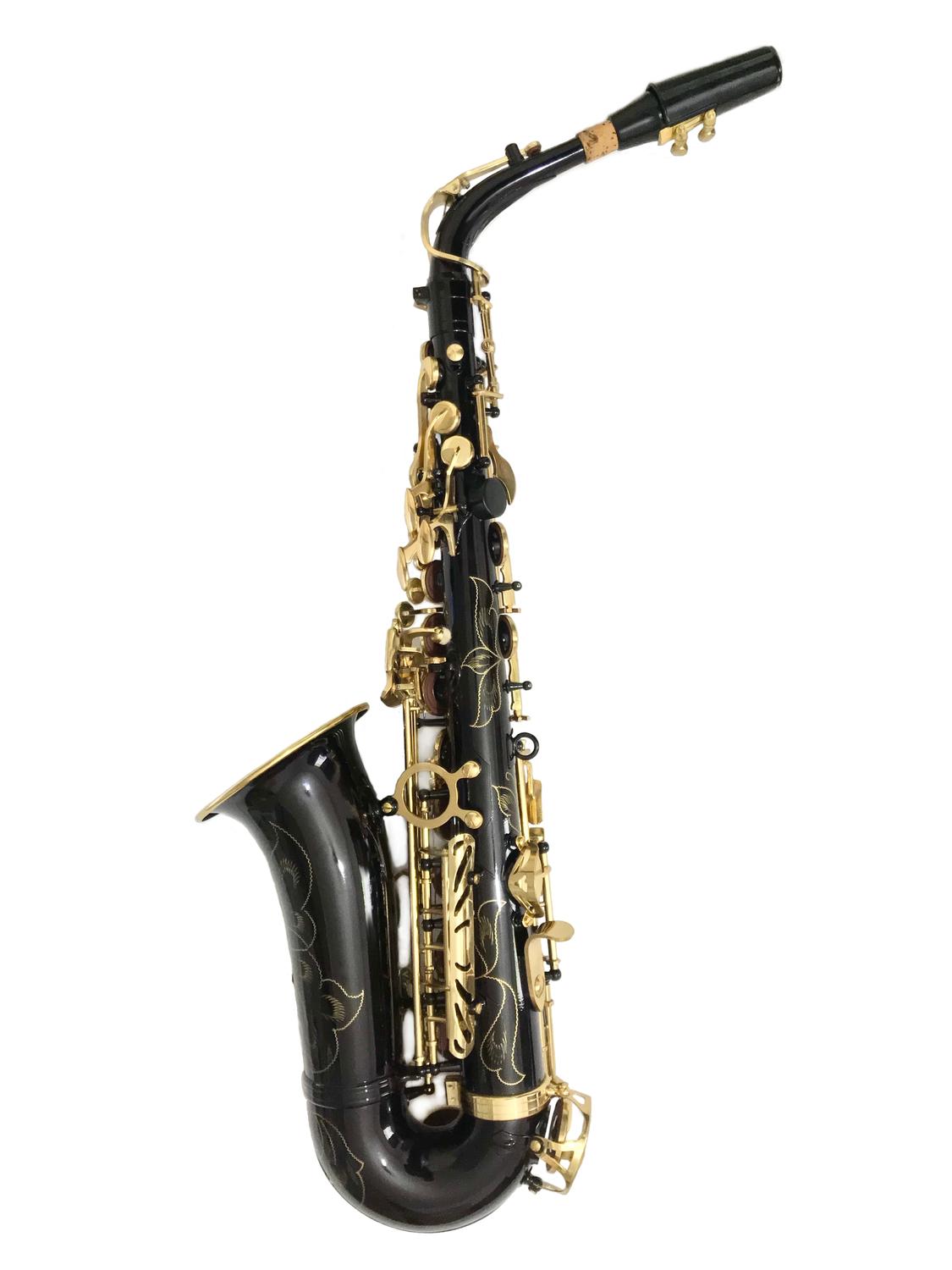 Saxofone Alto Mib Preto Com Chaves Douradas HALK - Saxofone - Magazine ...