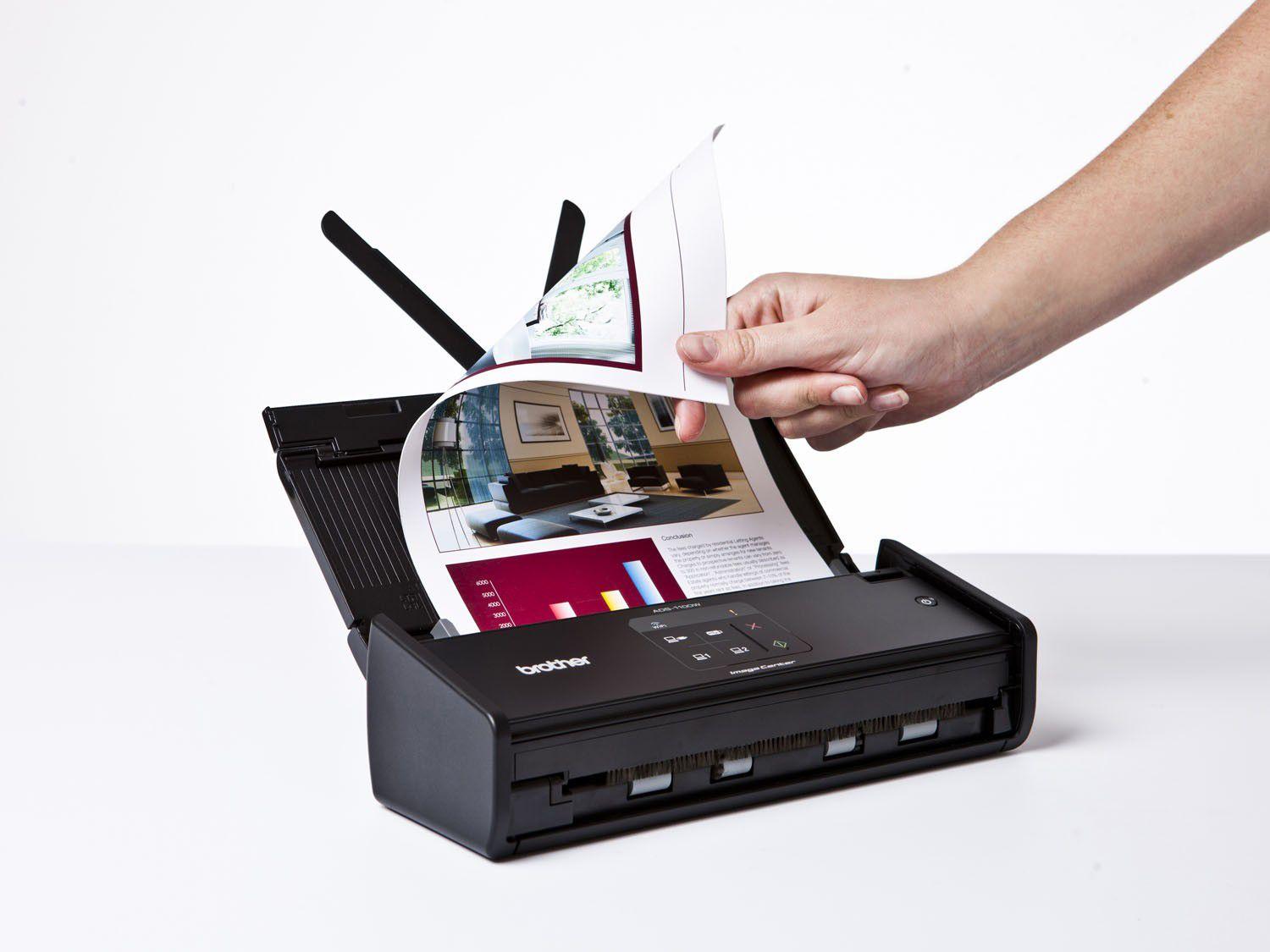 Scanner de Mesa Brother ADS1000W - Alimentador Automático Digitalização ...