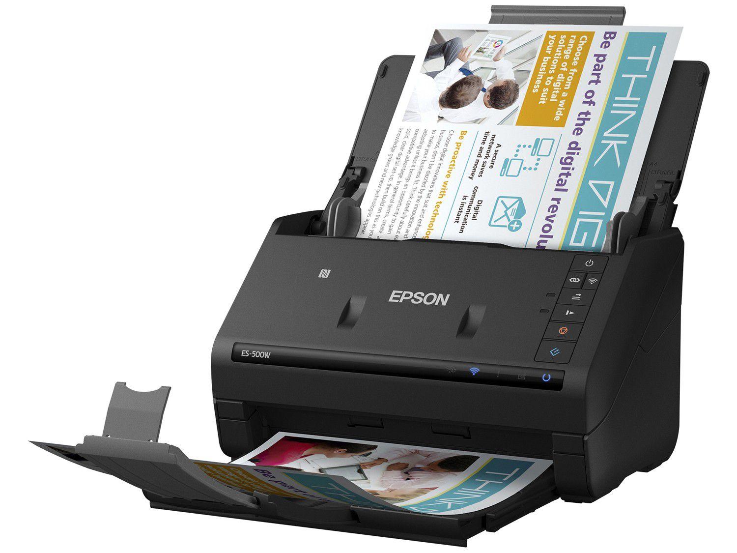 Scanner de Mesa Epson WorkForce ES500W - Colorido Wireless 600dpi ...