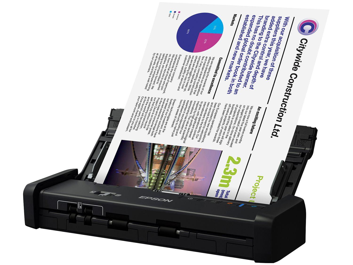 Scanner Portátil Epson WorkForce ES-200 Colorido - 600dpi Alimentador ...