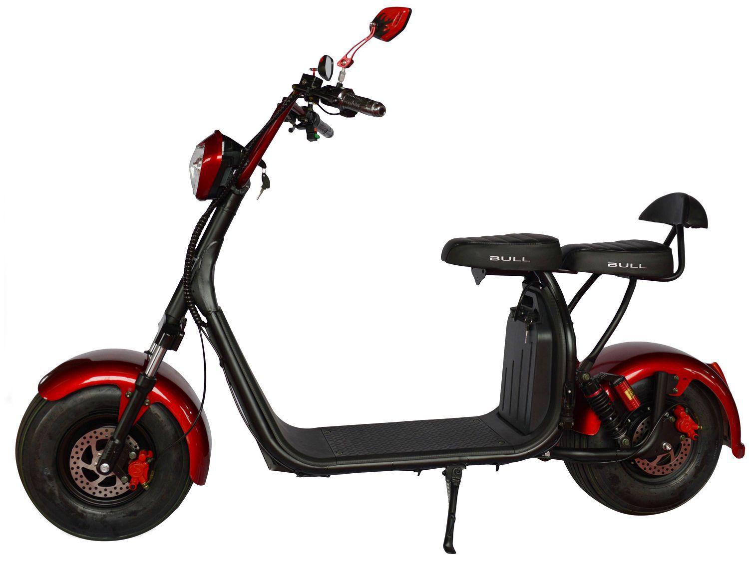 Scooter Elétrica 1000W Vermelha Bull Motors - Ciclo City Veloce - Mini ...