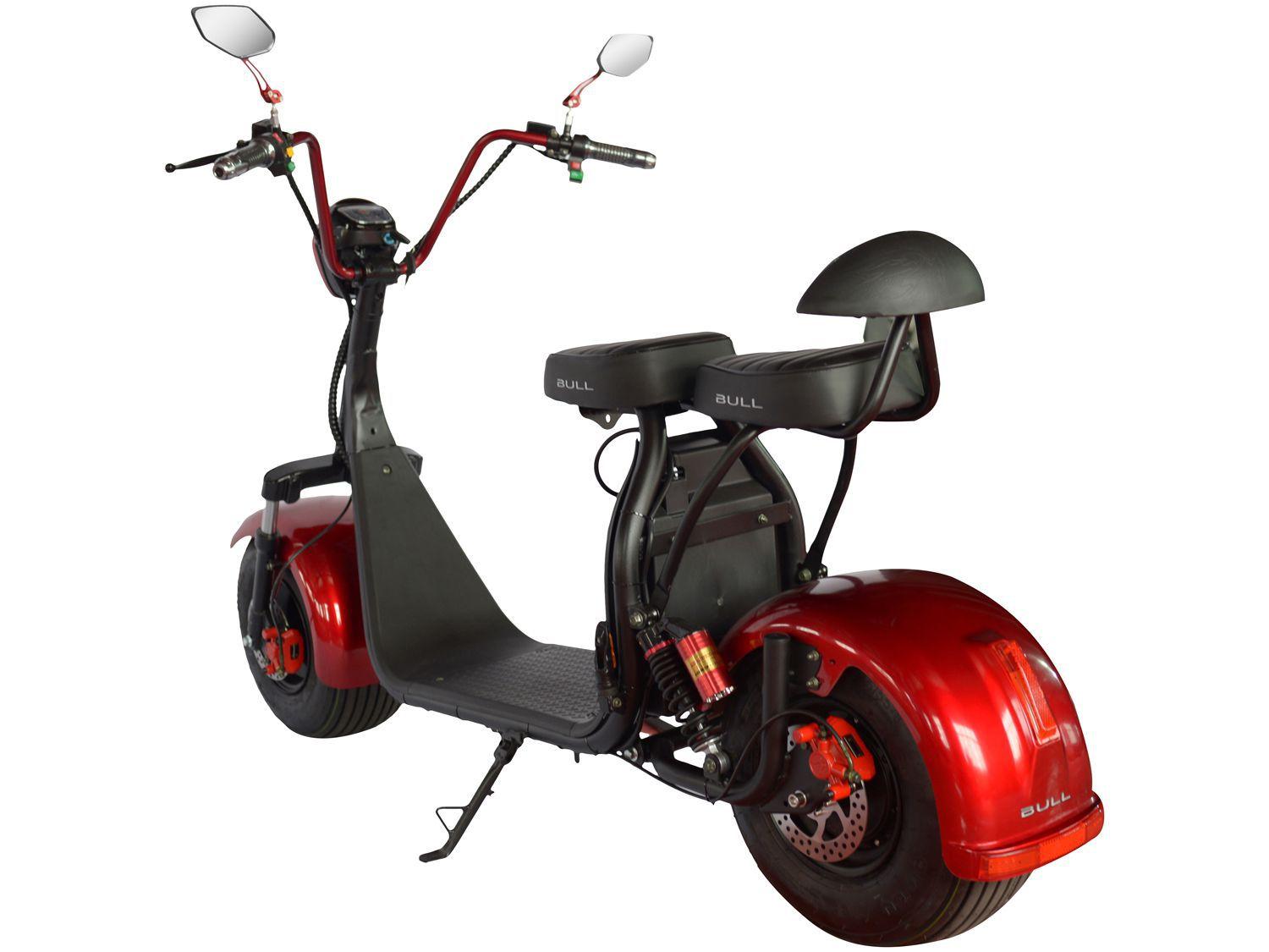 Scooter Elétrica 1000W Vermelha Bull Motors - Ciclo City Veloce - Mini ...