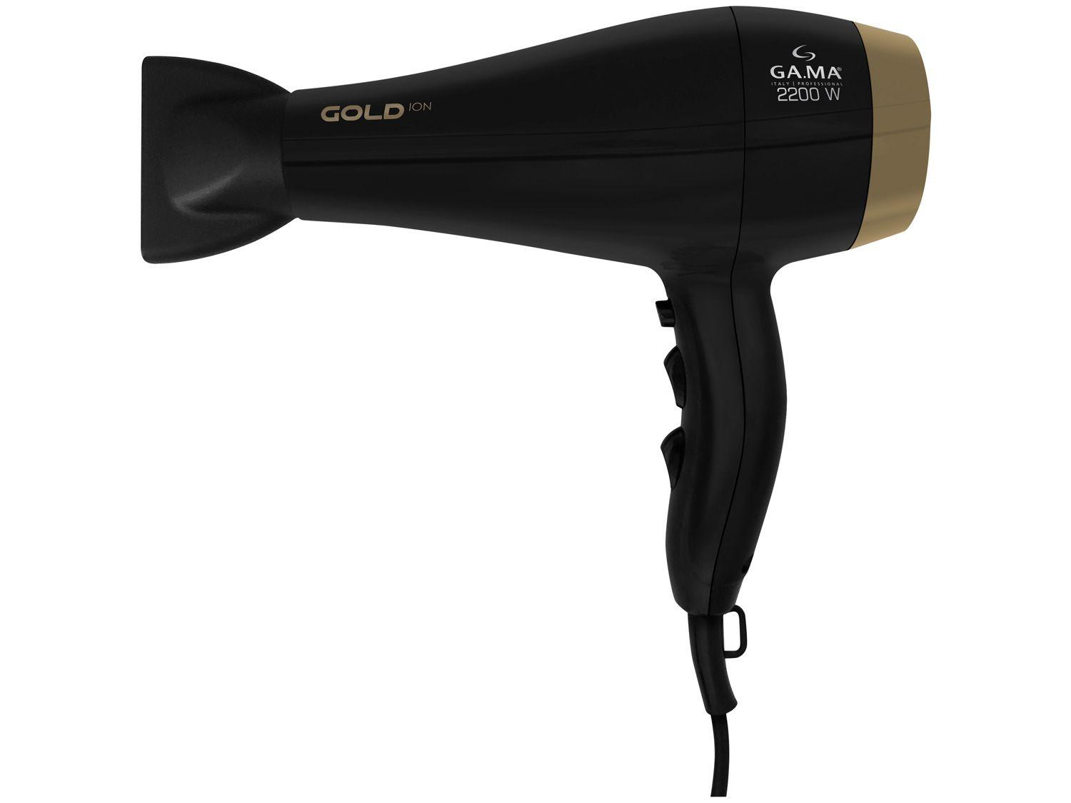 Secador de Cabelo GA.MA Italy Ceramic Ion Preto e Do e Dourado 2200W 2 ...