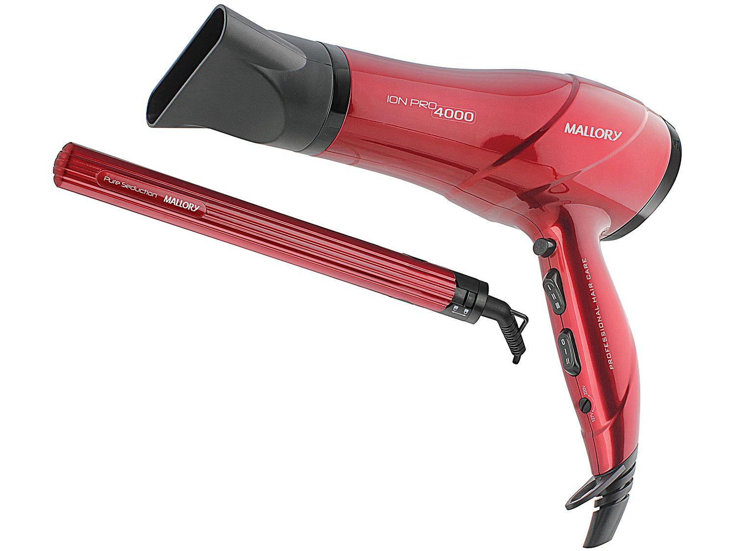 Secador de Cabelo Ion Pro 4000 2000W com Chapinha/Prancha Pure ...