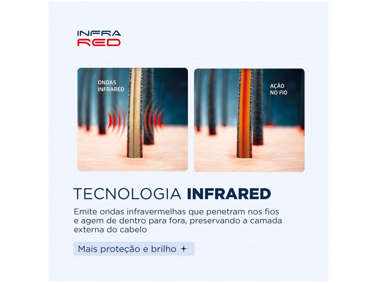 Secador de Cabelo Mondial Infrared Rosé e Azul 2000W 2 Velocidades SCP ...