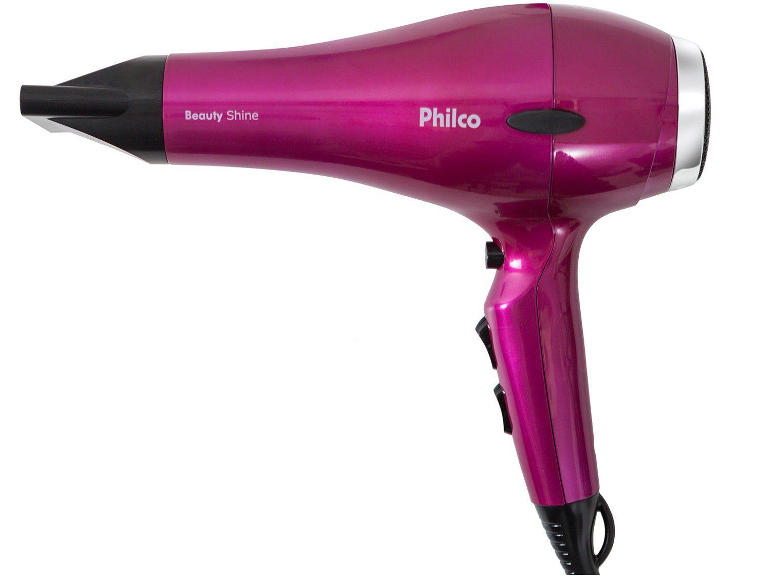 Secador de Cabelo Philco Beauty Shine - com Íons 2000W 2 Velocidades ...