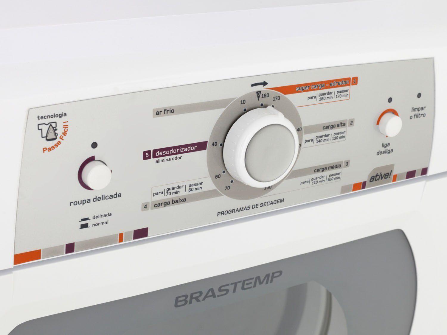 Secadora de Roupas Brastemp 10Kg Ative! BSR10 AB - 12 Programas de ...