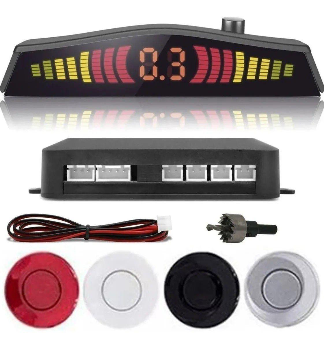 Sensor Estacionamento Ré 4 Sensores Display Fiat Strada Cab Simples ...