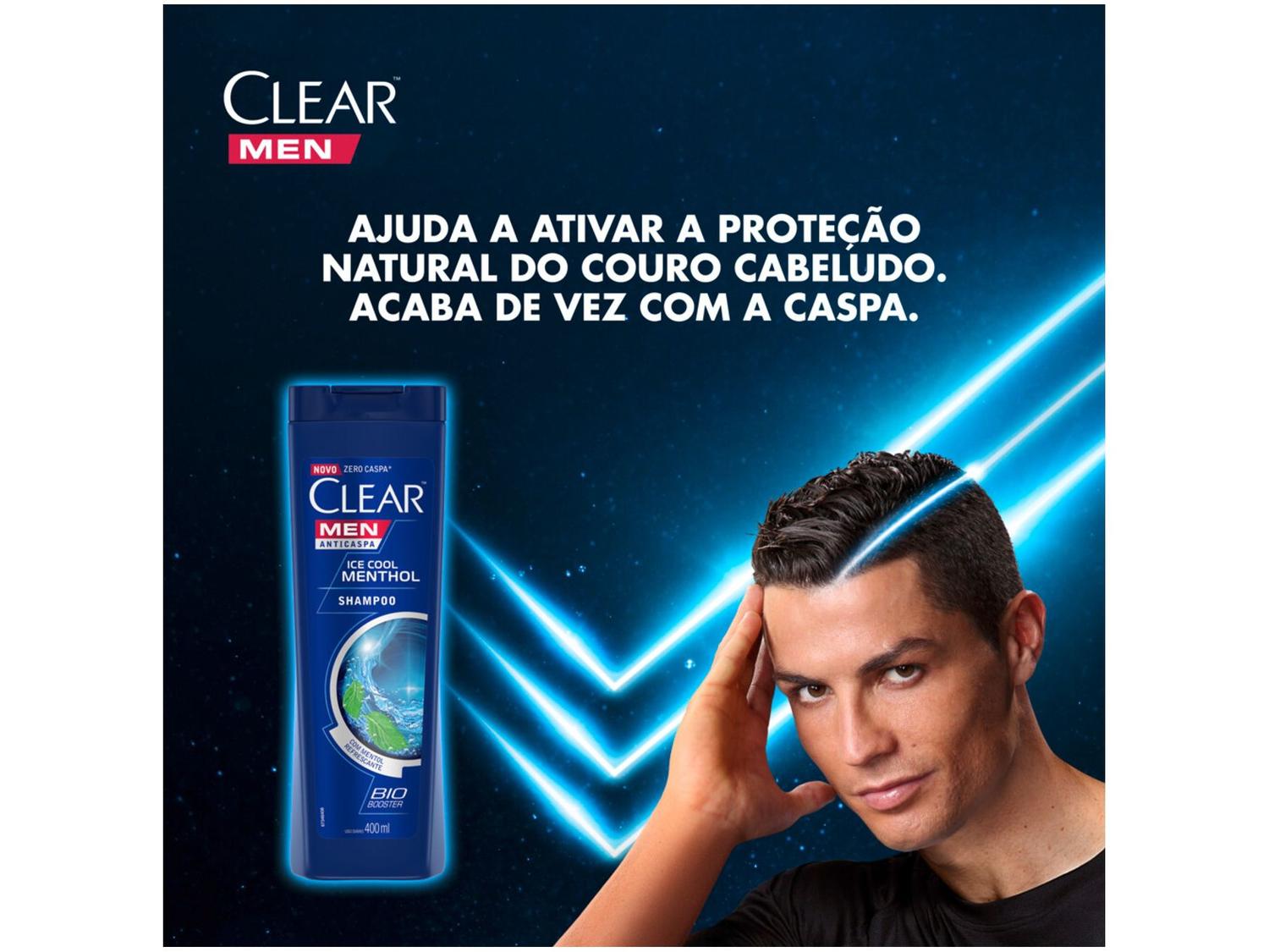Shampoo Anticaspa Clear Men Ice Cool Menthol 400ml