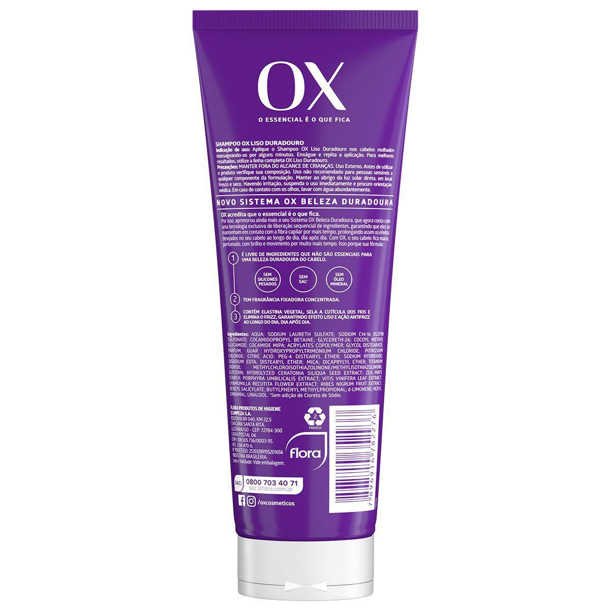Shampoo OX Liso Duradouro 200ml - Shampoo - Magazine Luiza