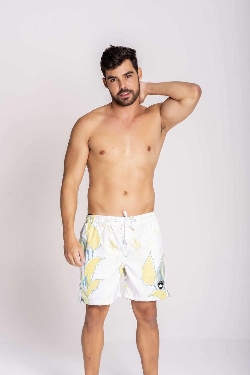 Short Masculino Favela Chik Flower Neon Branco - Short Masculino ...