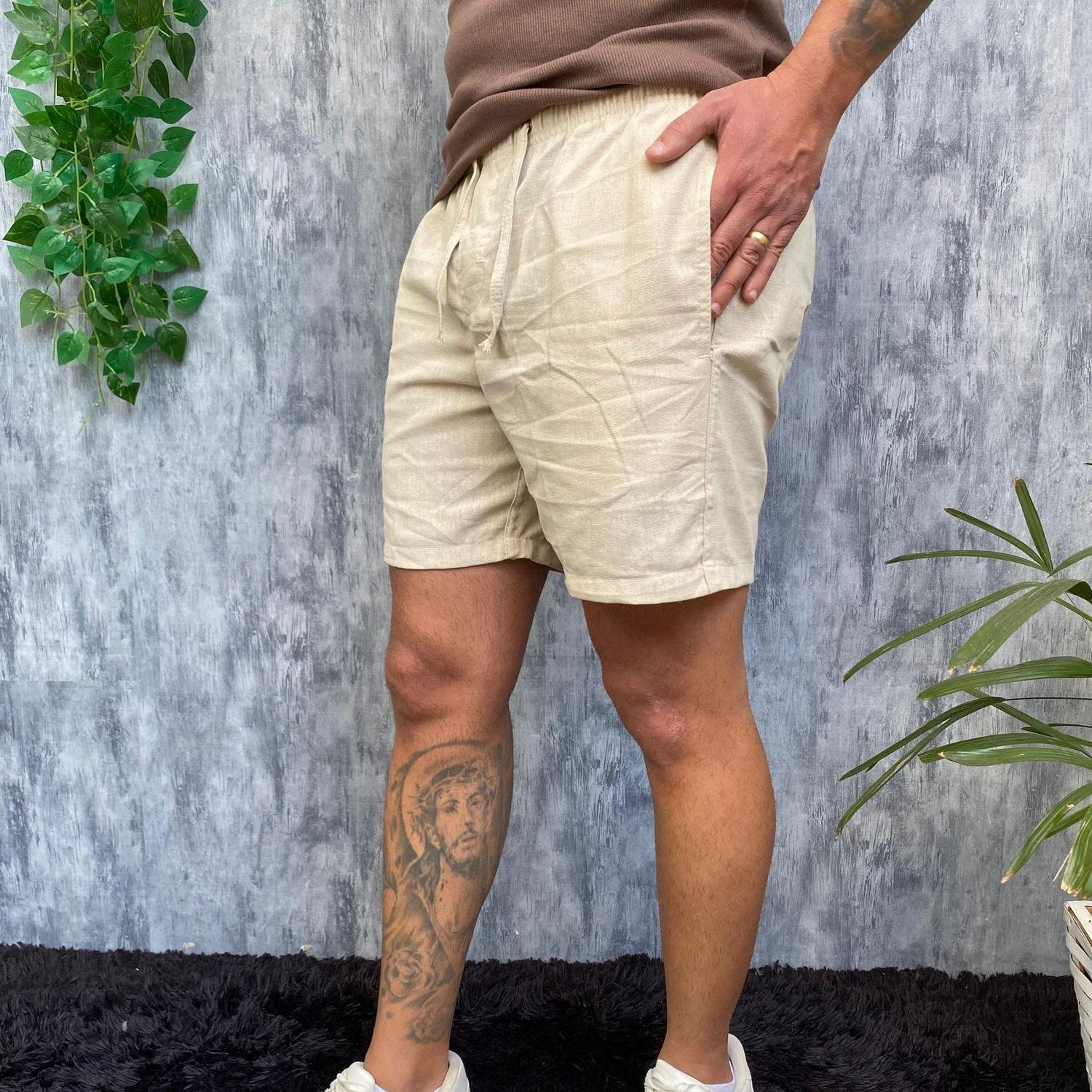 Shorts Linho Masculino Premium Básico - Lifestyle - Short Masculino ...