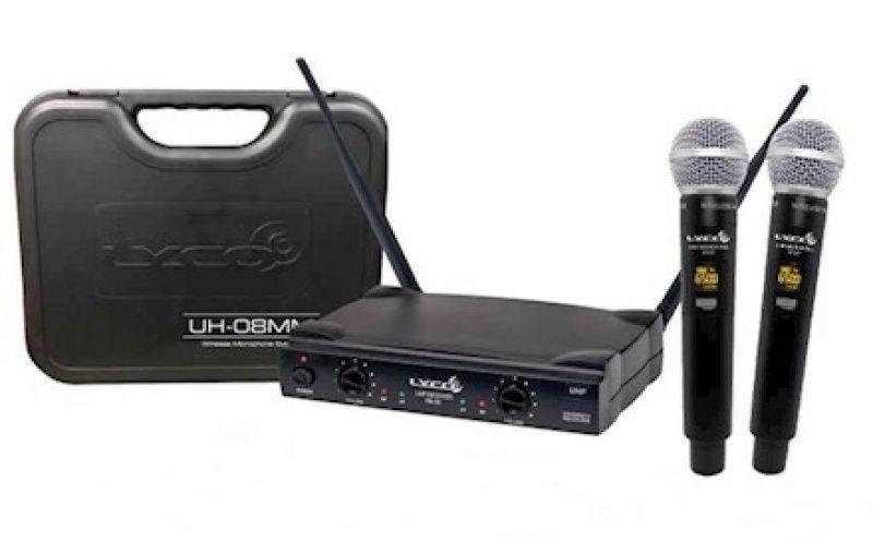 Sistema Microfone Sem Fio Duplo Lyco Uh-08mm Digital De Mão 52 Canais - Microfone Dinâmico ...