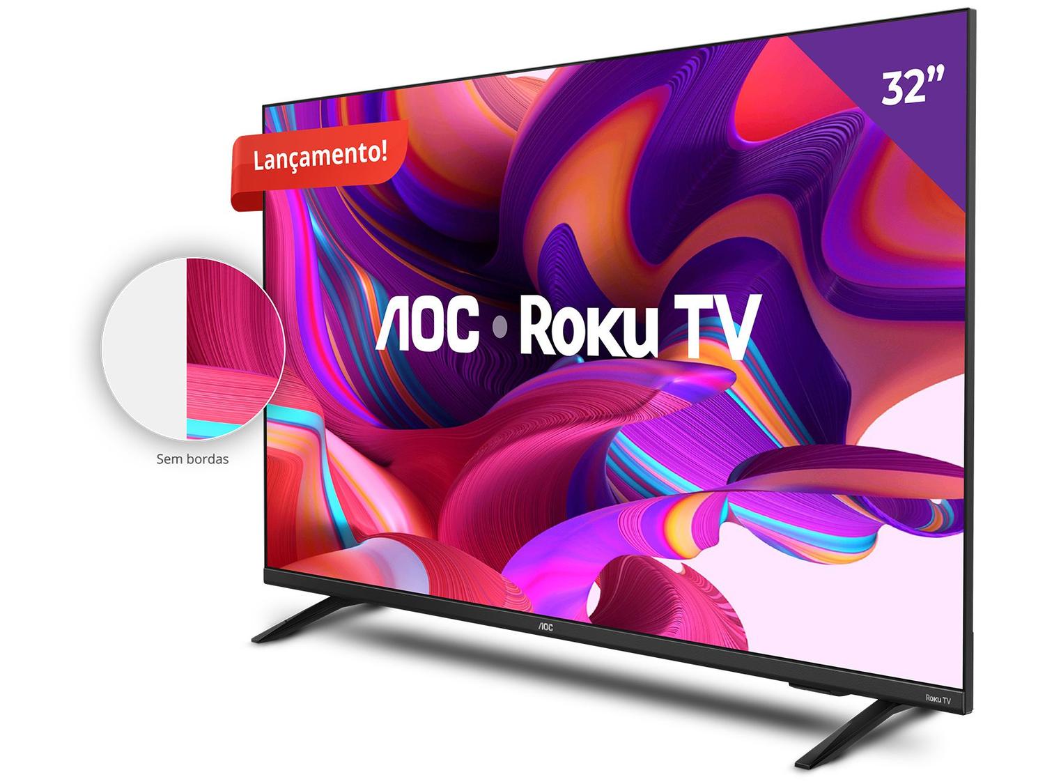 Smart TV 32” HD D-LED AOC 32S5135/78G VA Wi-Fi 3 HDMI 1 USB