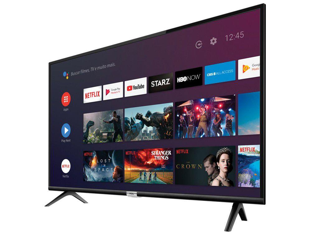 Smart TV 40” Full HD LED TCL 40S6500 Android Wi-Fi HDR Inteligência Artificial 2 HDMI USB