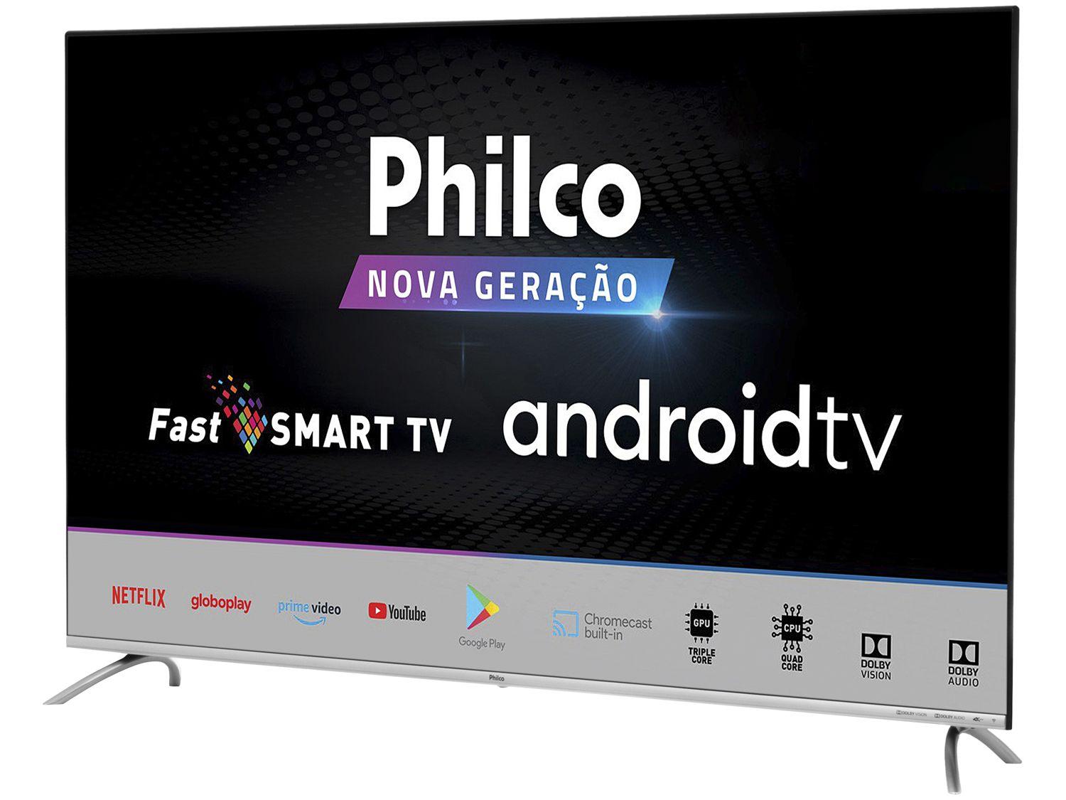 Smart TV 4K LED 58” Philco PTV58G71AGBLS Android Wi-Fi e Bluetooth HDR ...