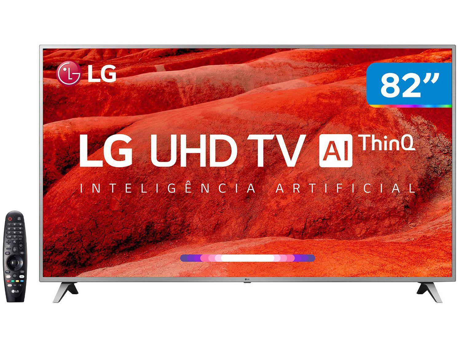 Smart TV 4K LED 82” LG 82UM7570PSB Wi-Fi - Inteligência Artificial ...
