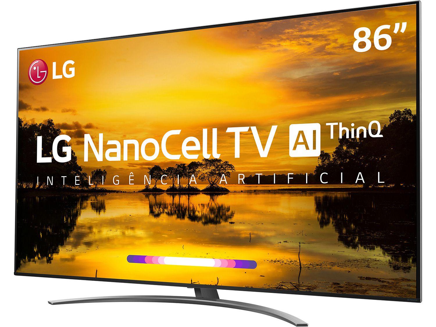 Smart TV 4K NanoCell 86” LG 86SM9070PSA - Wi-Fi Inteligência Artificial 4 HDMI 3 USB - Smart TV ...