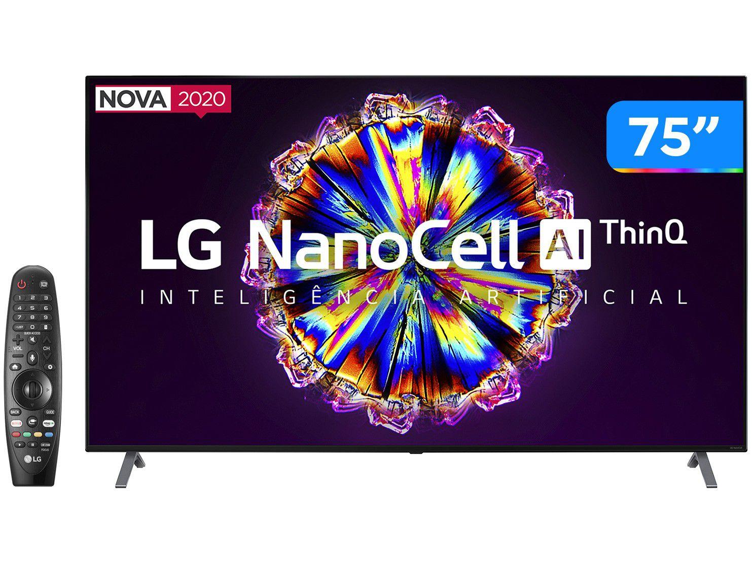 Smart TV 4K NanoCell IPS 75” LG 75NANO90SNA - Wi-Fi Bluetooth HDR ...