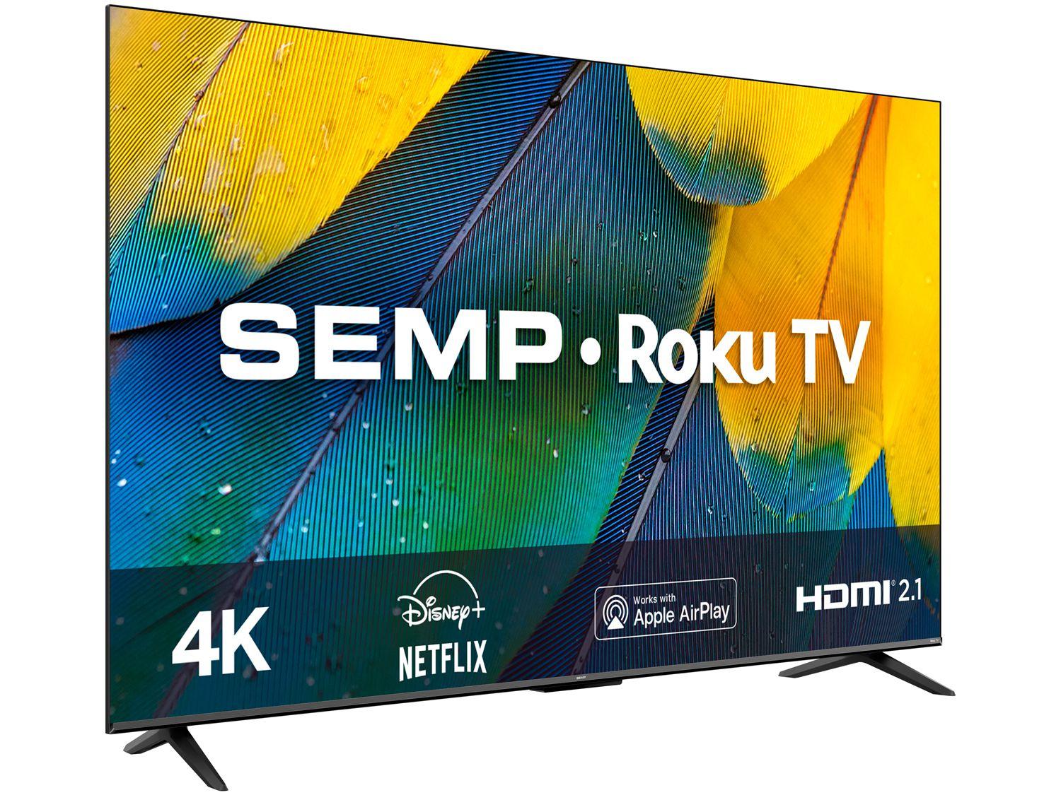 Smart TV 50” 4K UHD LED Semp RK8600 Wi-Fi - 3 HDMI 1 USB - Shopping Smiles