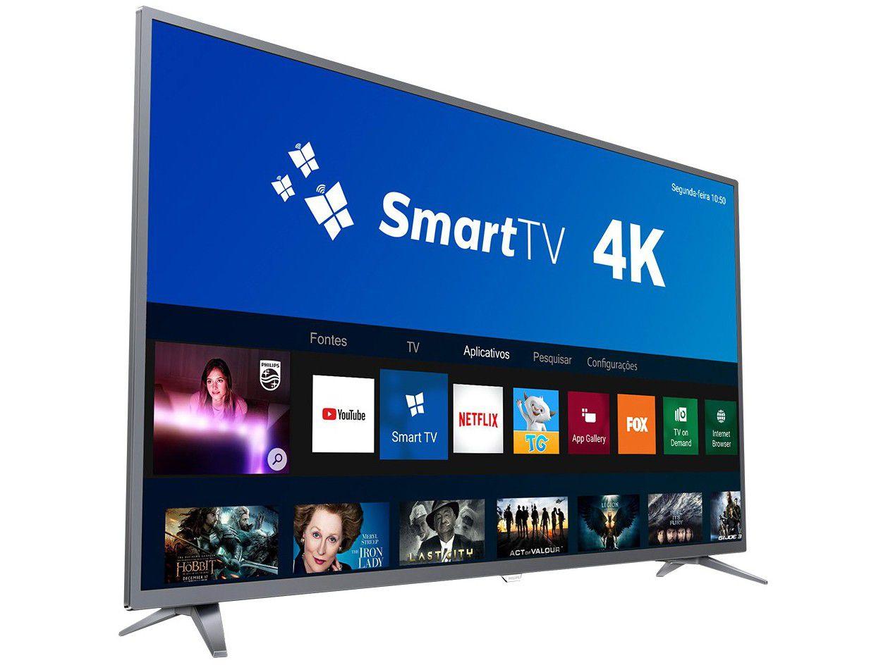Smart TV 55” 4K LED Philips 55PUG6513/78 Wi-Fi 3 HDMI 2 USB