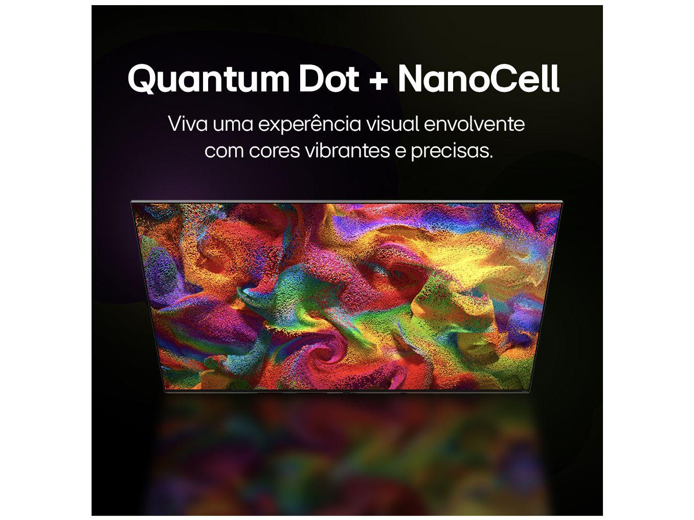 Smart TV 75" 4K LG QNED 75QNED85T Processador α8 AI Painel 120Hz ...