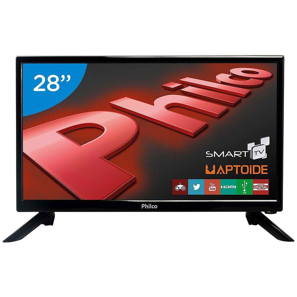 Smart TV LED 28 Polegadas Philco PH28N91DSGWA Conversor Digital HD 2 ...