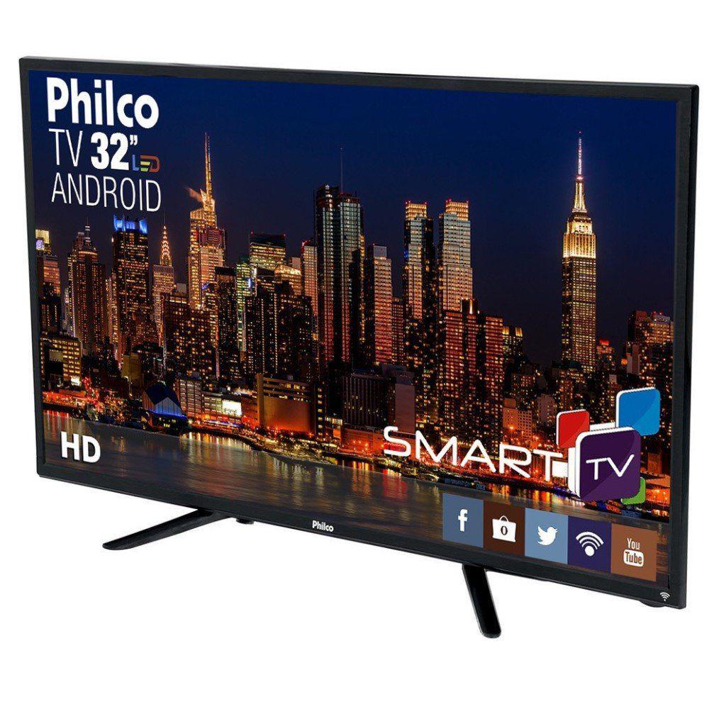 Smart TV LED 32 Philco HD Conversor Digital 2 HDMI 2 USB Wi-Fi Android ...