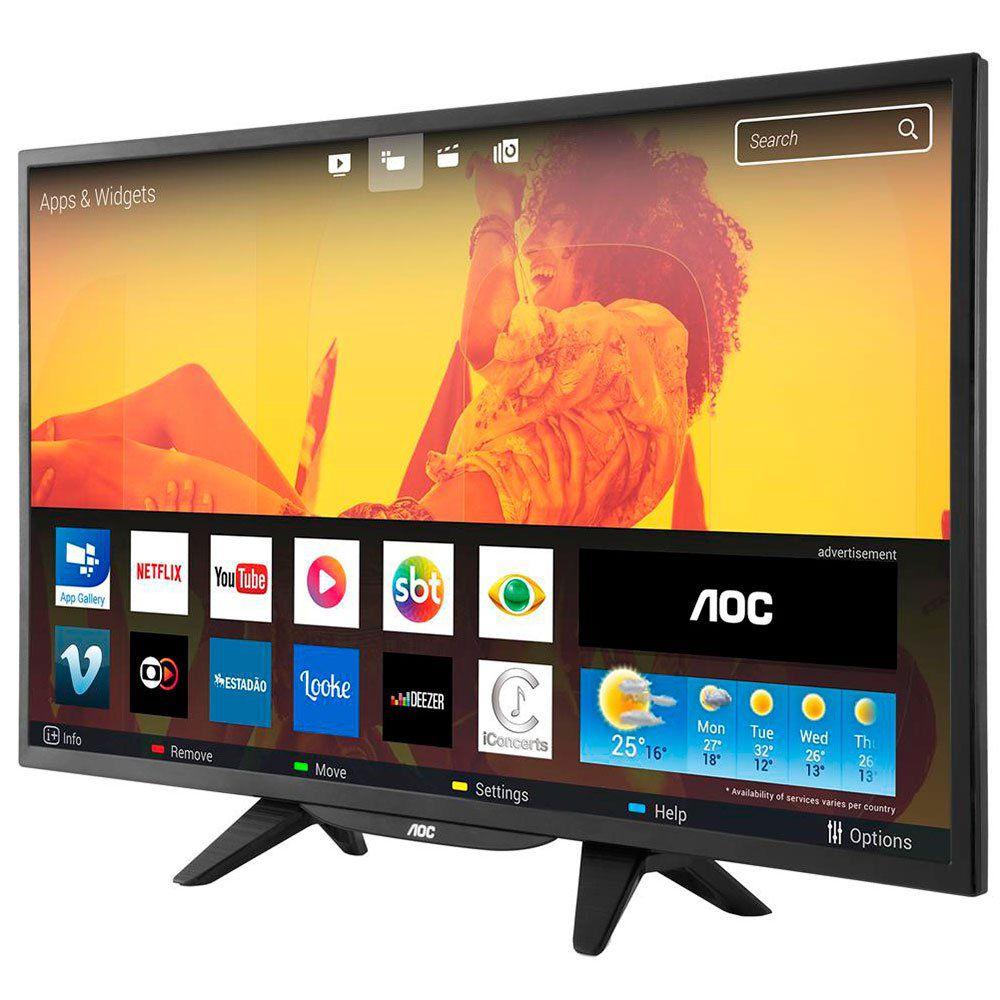 Smart TV LED 32 Polegadas AOC LE32S5760 HDMI e USB - Smart TV ...