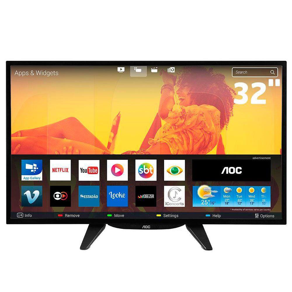 Smart TV LED 32 Polegadas AOC LE32S5970 HD Wi-Fi HDMI USB Botão Netflix ...