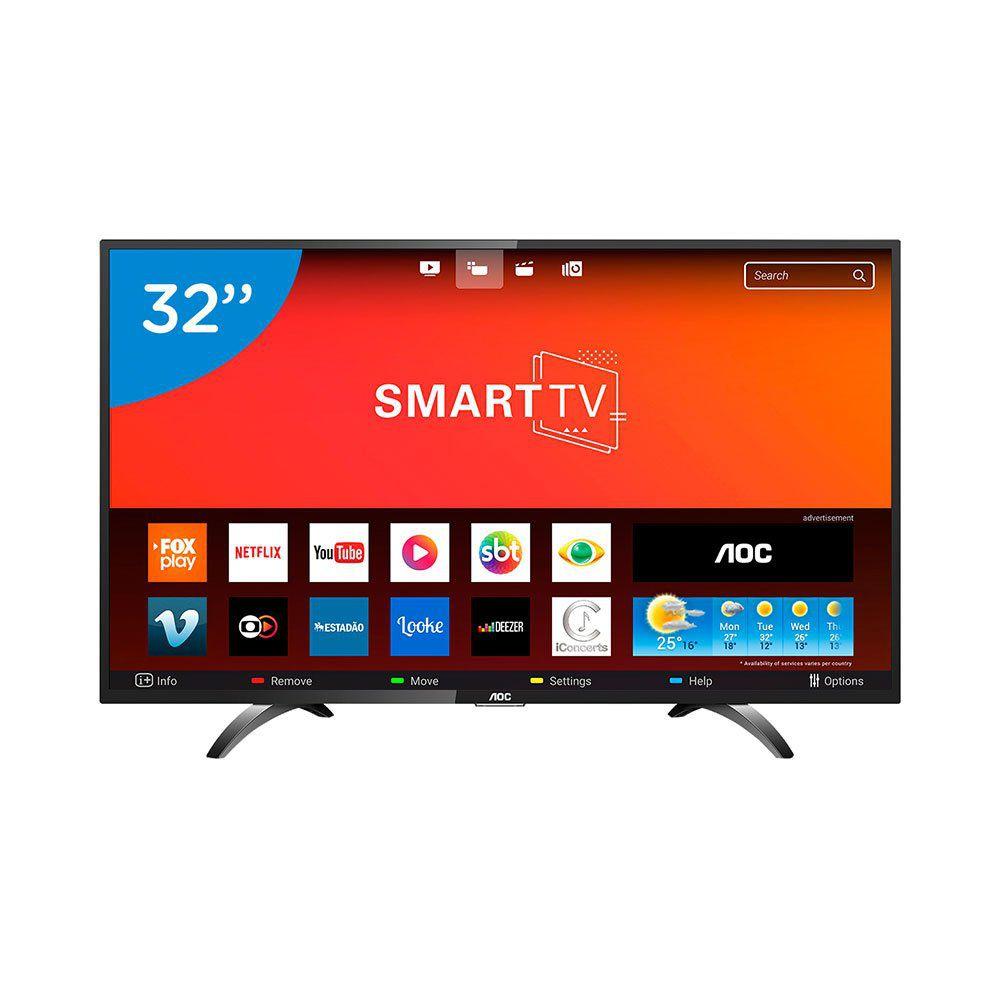 Smart TV LED 32 Polegadas AOC LE32S5970S HD Wifi 2 USB 3 HDMI - Smart TV - Magazine Luiza