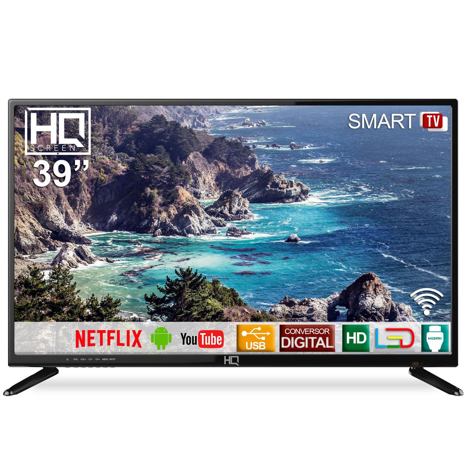 Smart TV LED 39 HQ HD HQSTV39N Netflix Youtube 2 HDMI 2 USB Wi-Fi ...