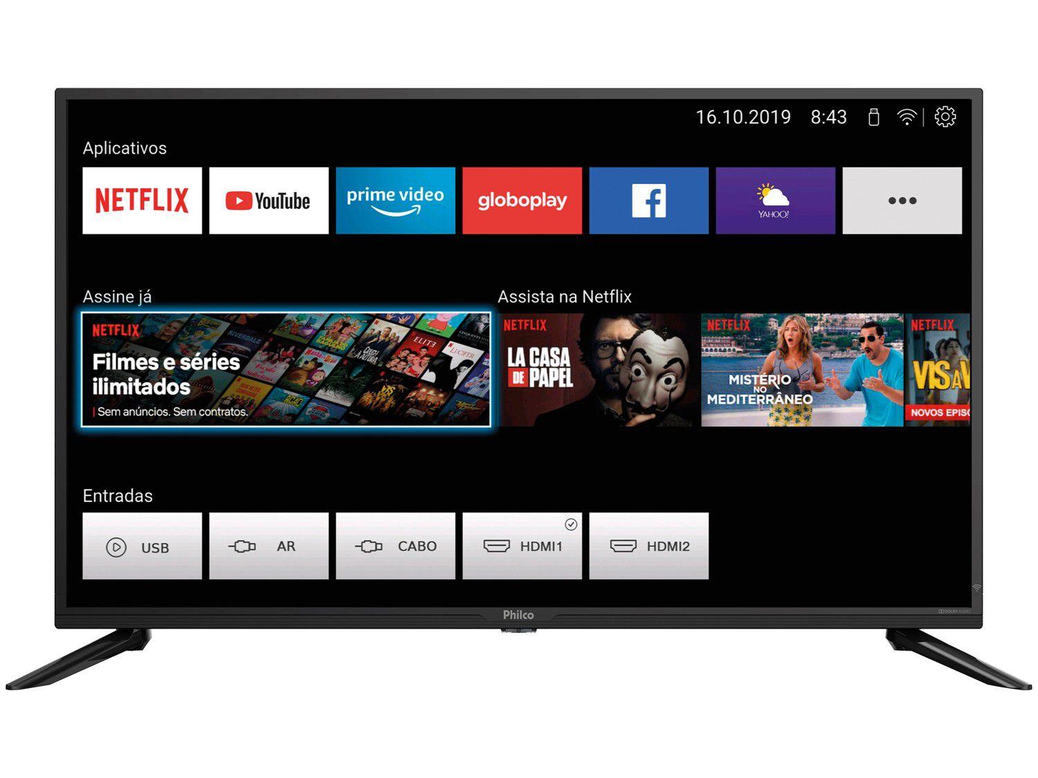 Smart TV LED 39” Philco PTV39G50S Wi-Fi HDR - 2 HDMI 1 USB - Smart TV ...