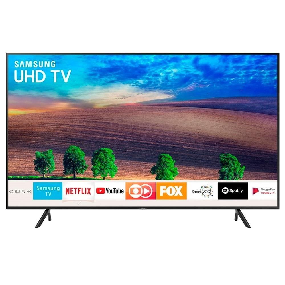Smart TV LED 49” Samsung UN49NU7100GXZD 4K Ultra HD HDR com Wi-Fi, 2 ...