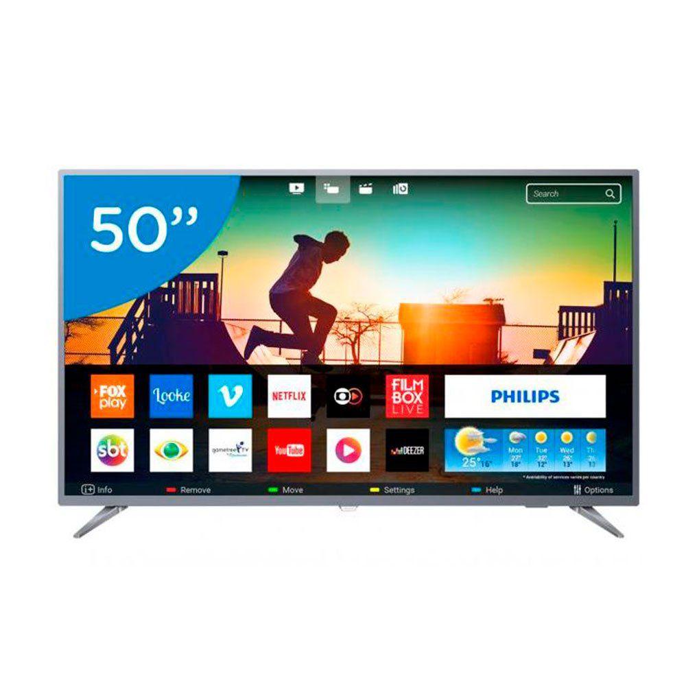 Smart TV LED 50 Polegadas Philips 50PUG6513 Ultra HD 4K Wi-Fi 3 HDMI 1 ...