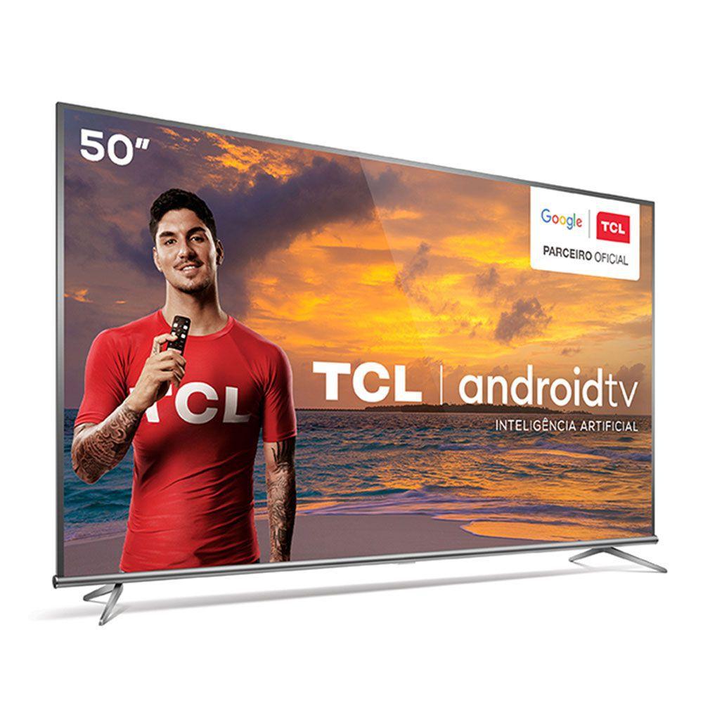 Smart TV LED 50” Ultra HD 4K TCL 50P8M Android 3 HDMI 2 USB Wi-Fi - TV ...