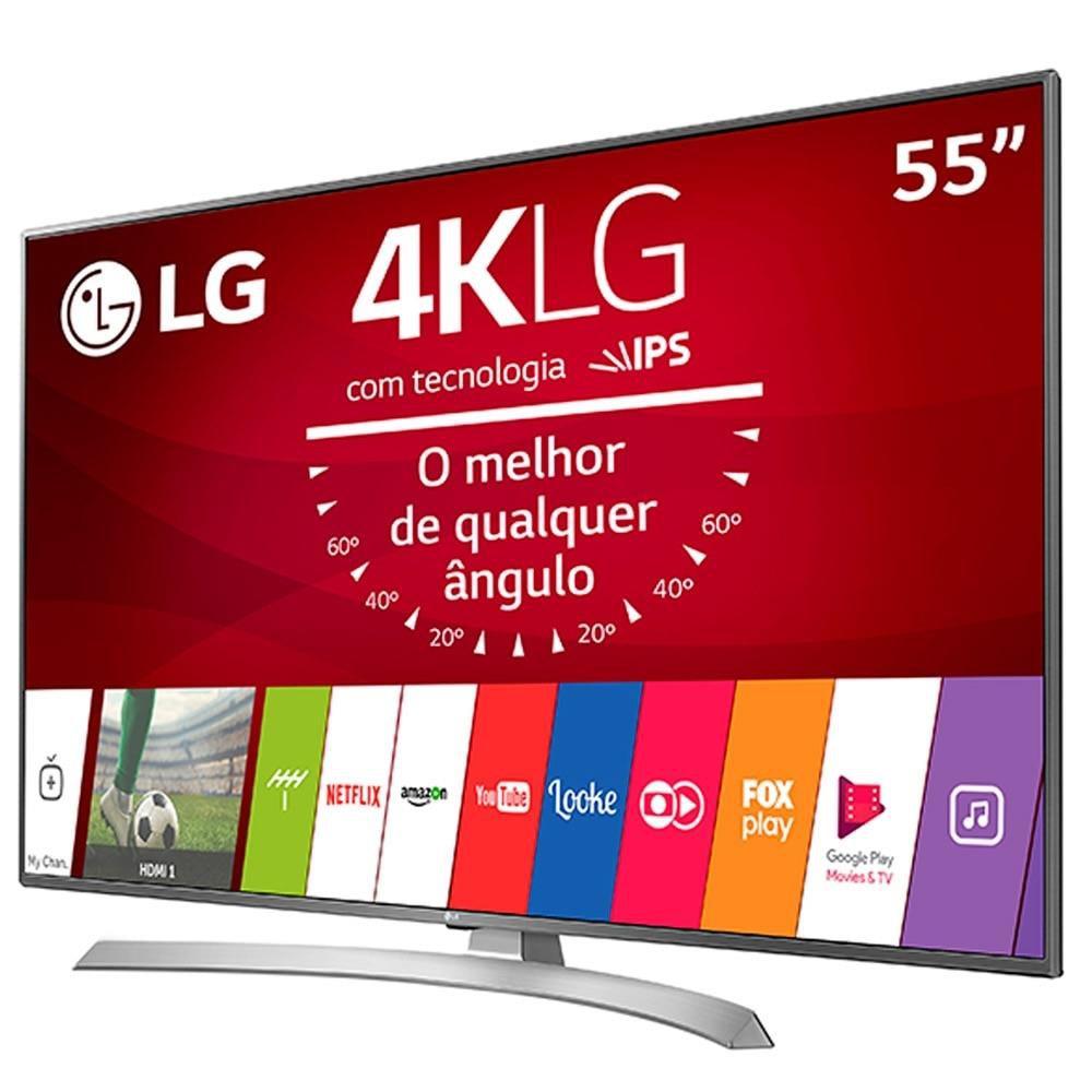 Smart TV LED 55” LG 55UJ6545 4K Ultra HD HDR com Wi-Fi 2 USB 4 HDMI DTV ...