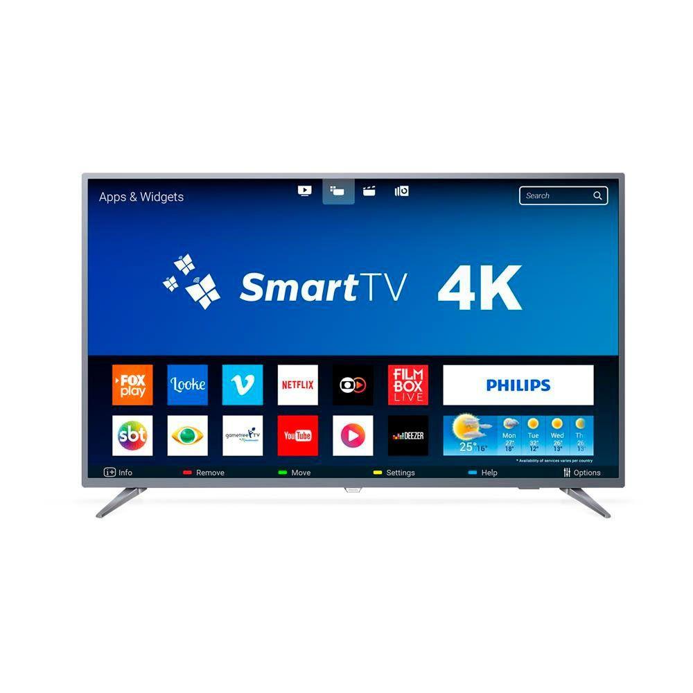 Smart TV LED 55 Polegadas Philips 55PUG6513 4K USB 3 HDMI - Aoc - Smart ...